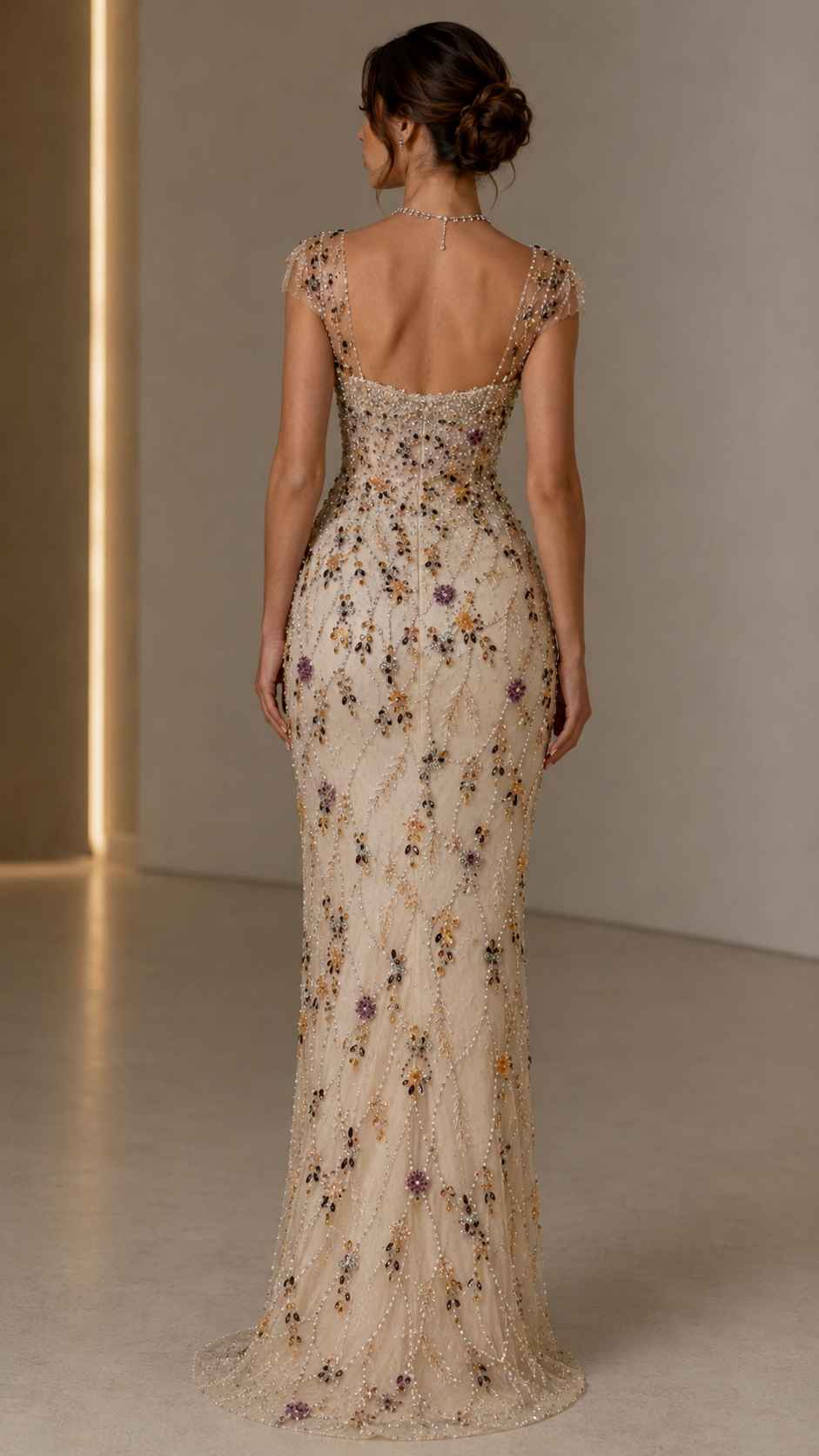 Celestia Beaded Evening Gown – LEOOD